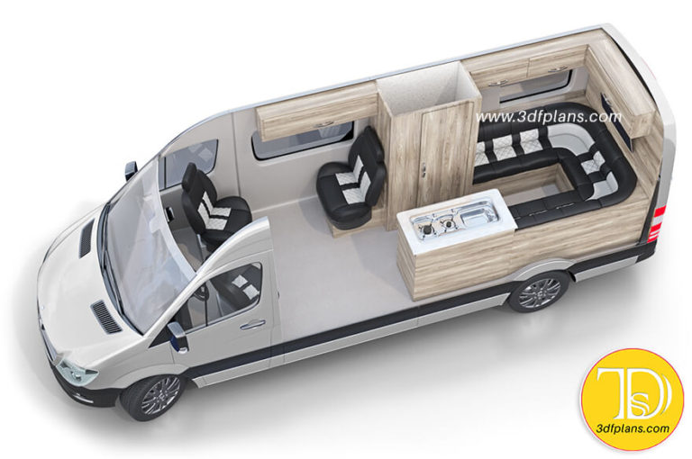 3D Layout Design for Caravans, Motorhomes - 3D Floor Plans