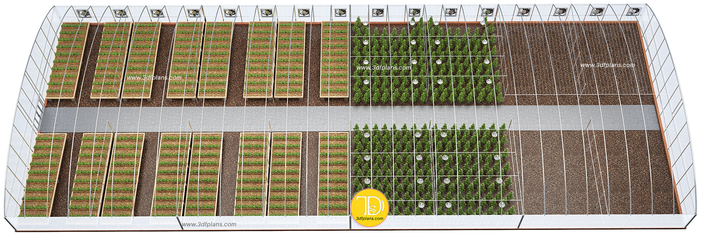 Laboratory & Greenhouse 3D Floor Plans - 3D Floor Plans