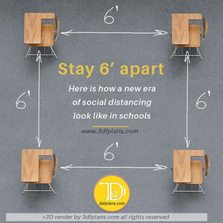 How to create a classroom design according to social distancing - 3D ...
